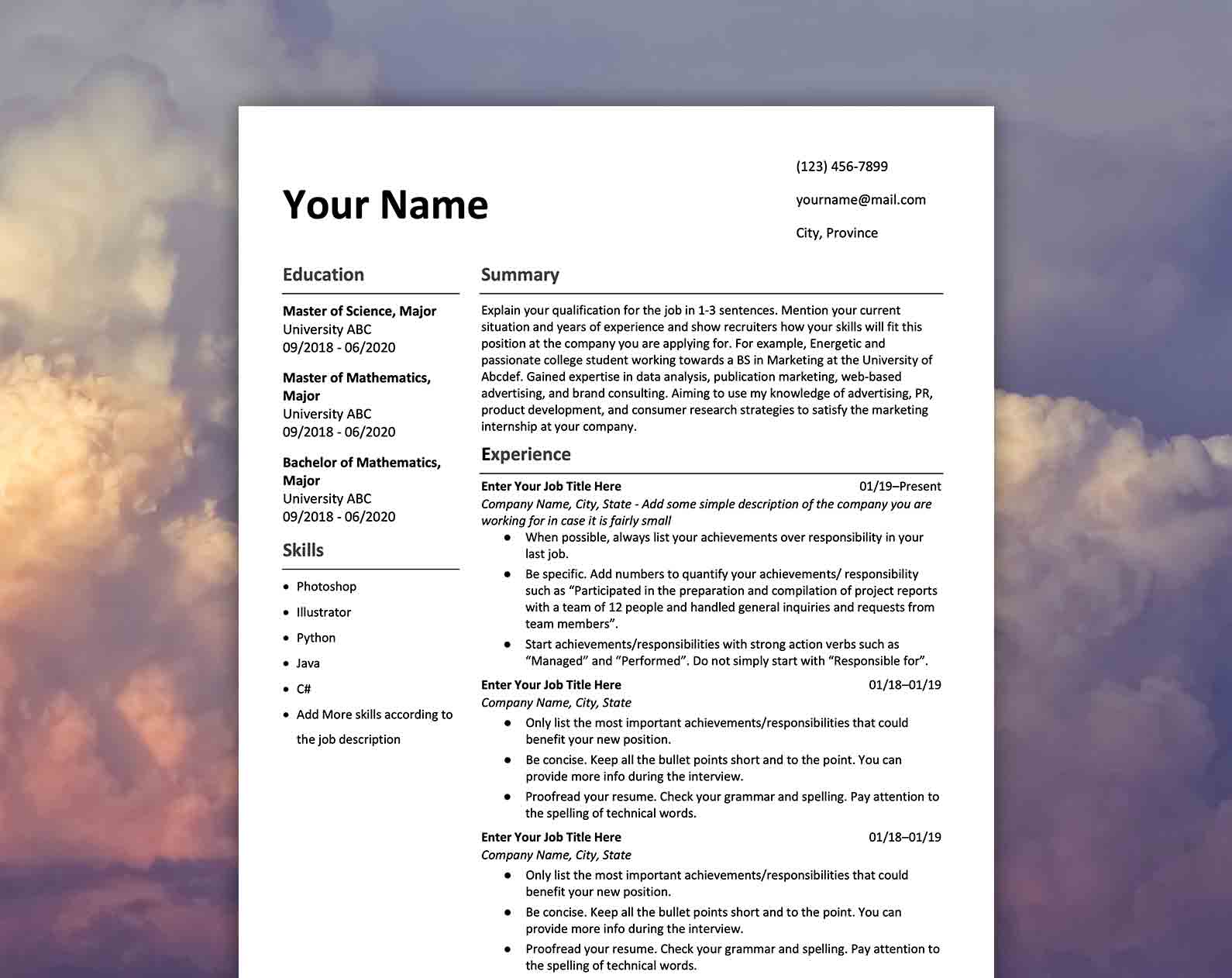 Free Resume Builder | Build Your Professional Resume